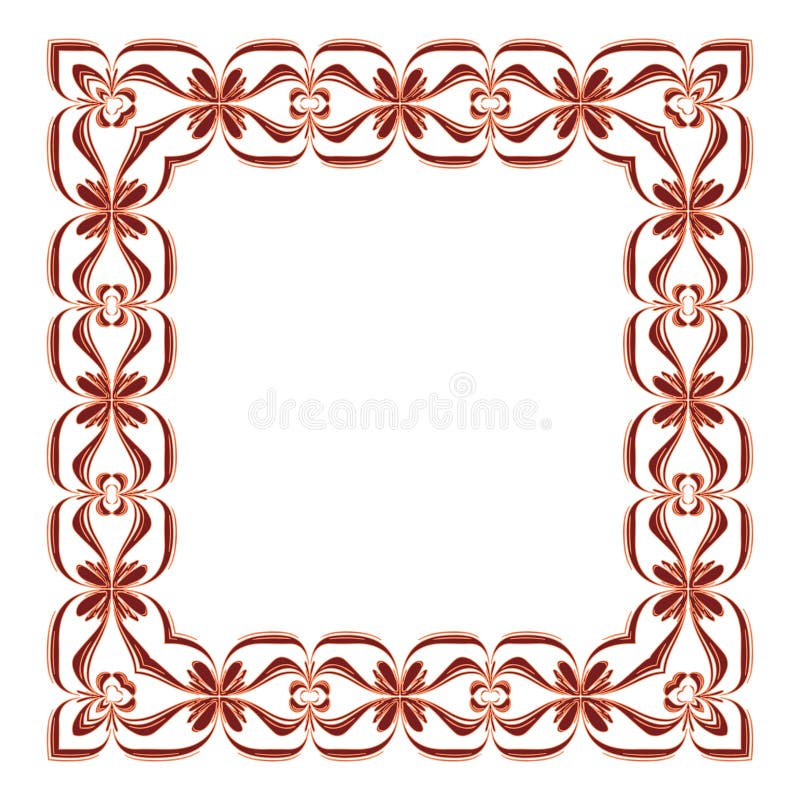 Vector Graphic Hand-drawn Colorful Decorative Square Frame Stock Vector ...