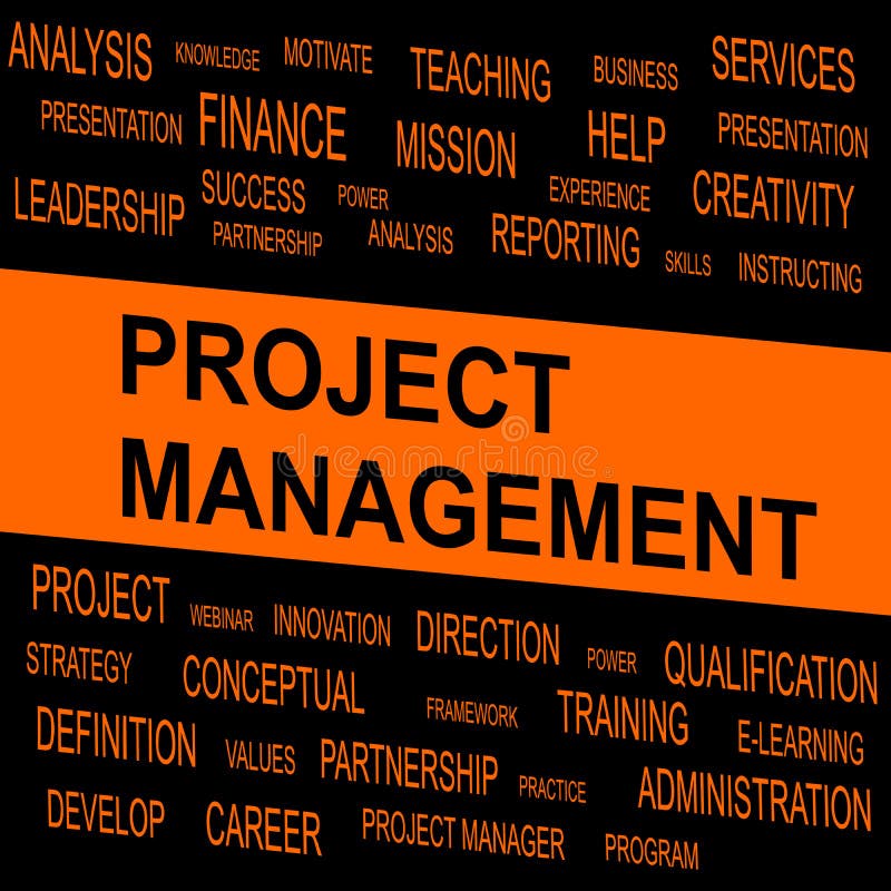 Word Cloud of Project Management Related Items. Stock Vector ...