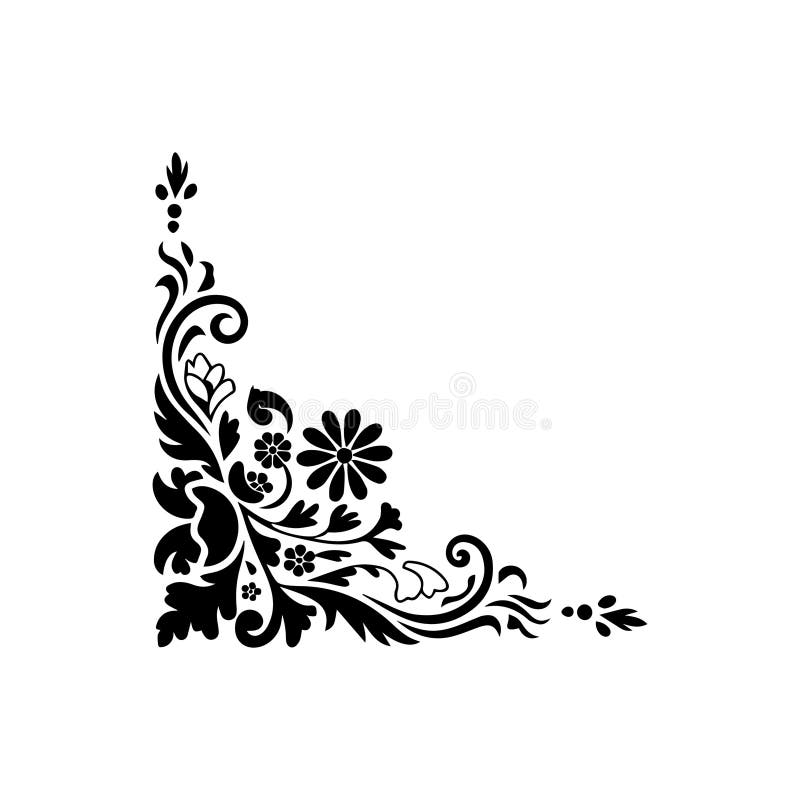 A Vector Graphic Illustration of a Classical Decorative Corner with a ...
