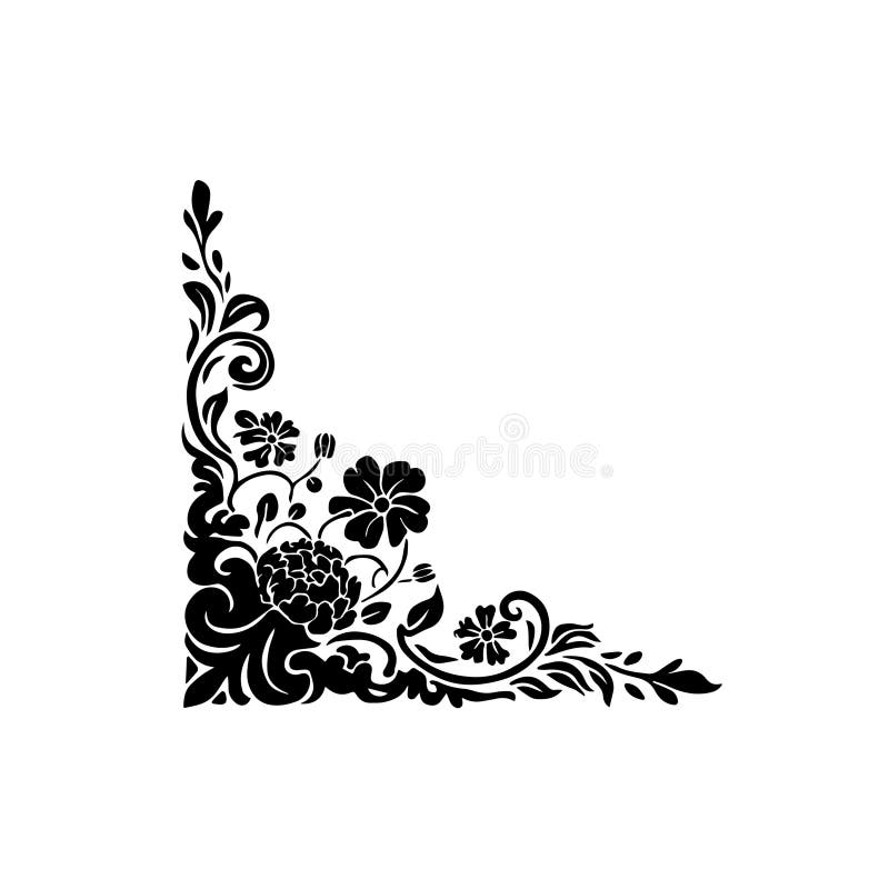 A Vector Graphic Illustration of a Classical Decorative Corner with a ...