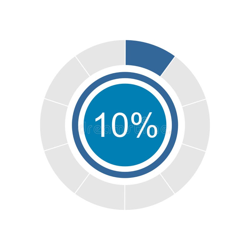 Blue Pie Graph and Chart with 70 Percentage. Stock Vector ...