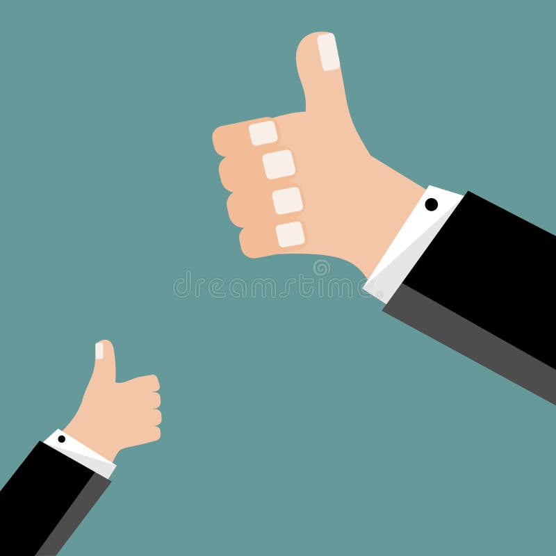 A Businessman Who Points His Thumb Up or that he Likes Something. Stock ...