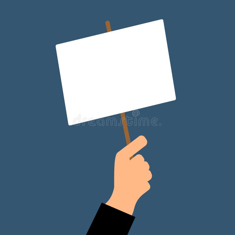 Hands Hold a Board for Advertising or a Messages. Stock Vector ...