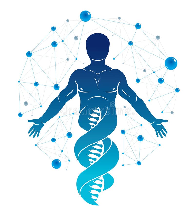 Vector Graphic Illustration of Human Made As DNA Strands Continuation ...