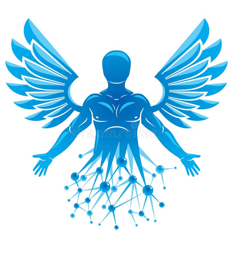 Strong Wings Abstract Bold Color Logo, Winged Logo Company And Icon ...