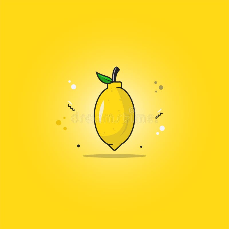 Vector Graphic Illustration of Yellow Lemon Fruit with Gradient ...