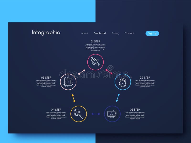 Vector Graphic Infographics. Template for Creating Mobile Applications ...