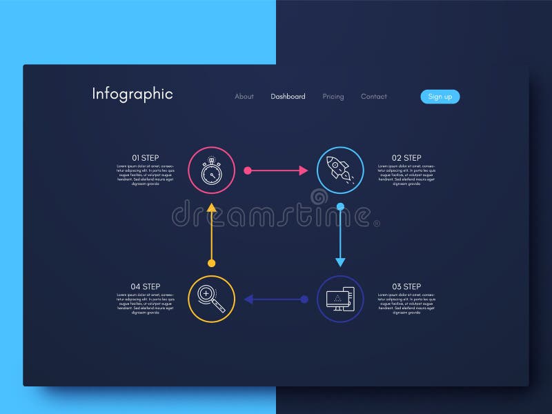 Vector Graphic Infographics. Template for Creating Mobile Applications ...