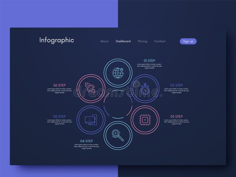 Vector Graphic Infographics. Template for Creating Mobile Applications ...