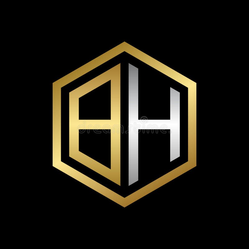 Vector Graphic Initials Letter BH Logo Design Template Stock Vector ...