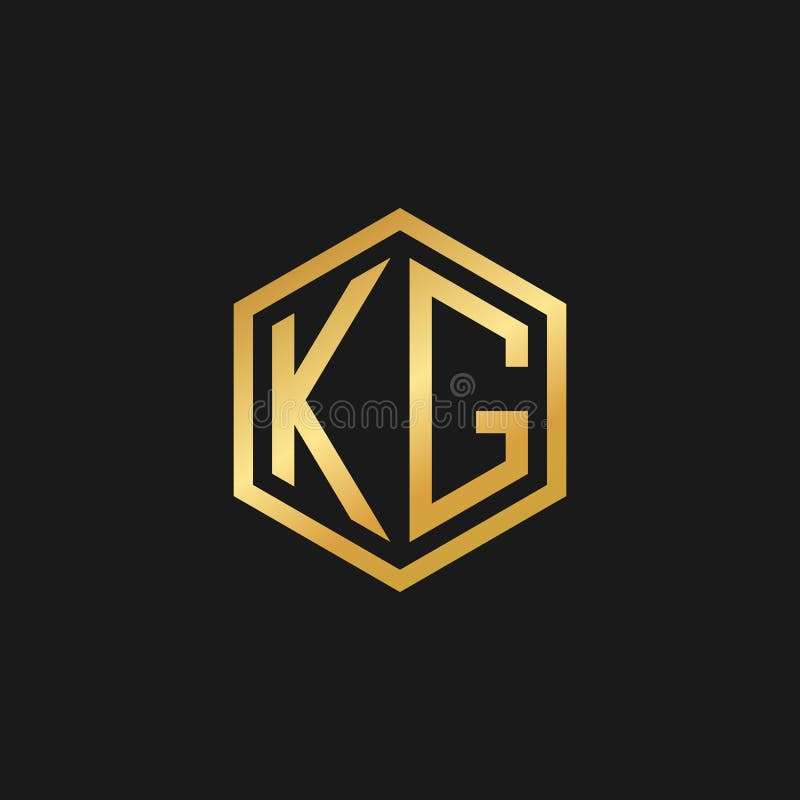 Vector Graphic Initials Letter KG Logo Design Template Stock Vector ...