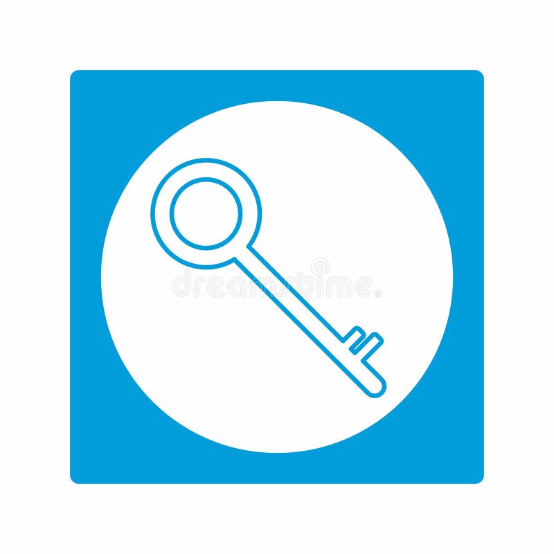 Vector Graphic of Key - White Moon Style - Simple Illustration ...