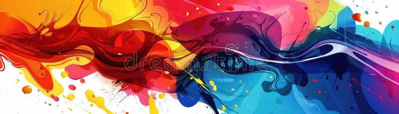 Vector Graphic of a Lively Abstract Design, Featuring Bold Colors and ...