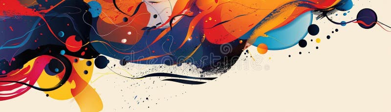 Vector Graphic of a Lively Abstract Design, Featuring Bold Colors and ...