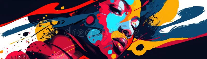 Vector Graphic of a Lively Pop Art Design, Featuring Bold Colors and ...
