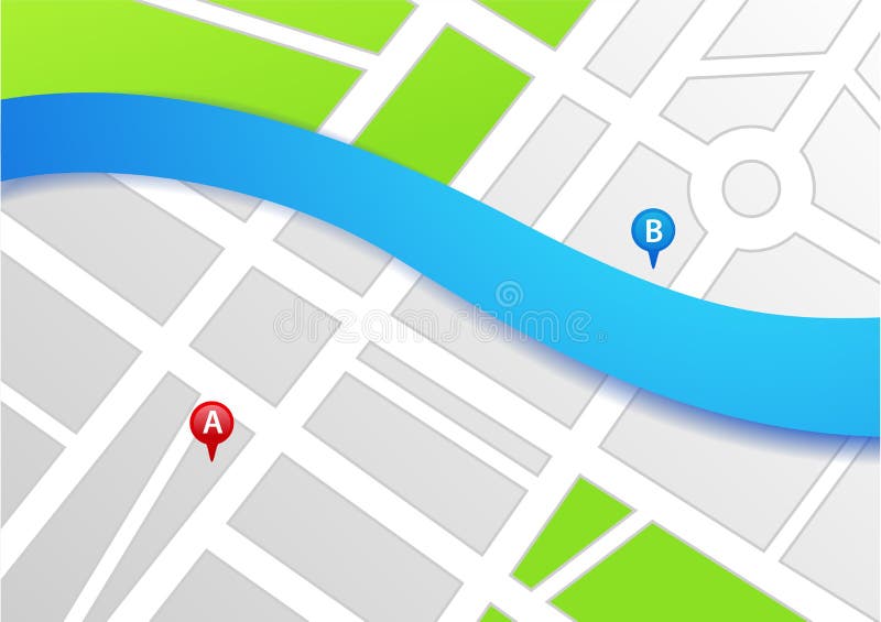 Map Navigation System GPS Navigator Stock Vector - Illustration of ...