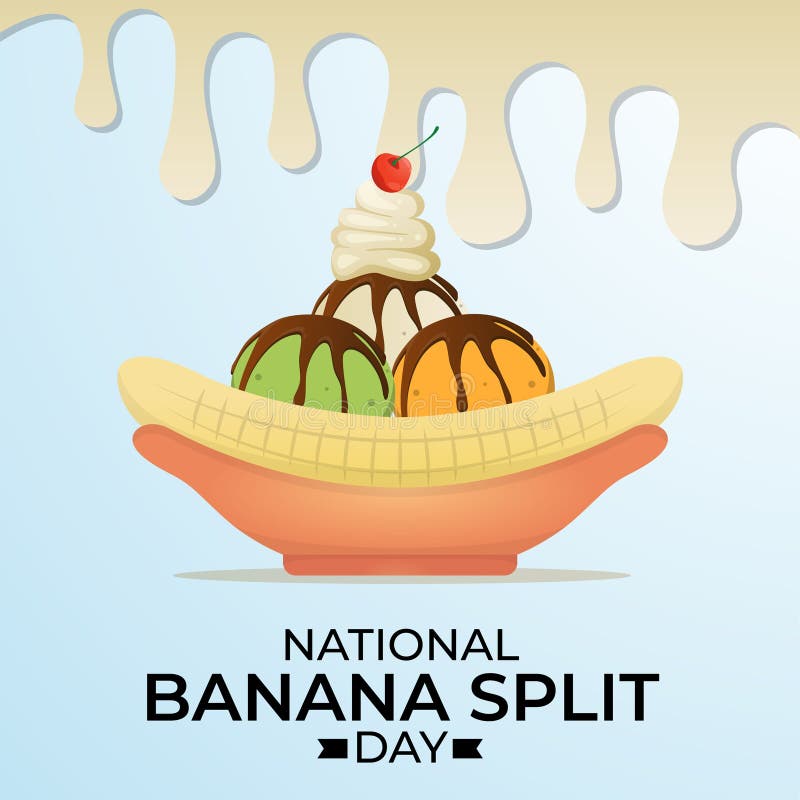 Vector Graphic of National Banana Split Day Good for National Banana ...
