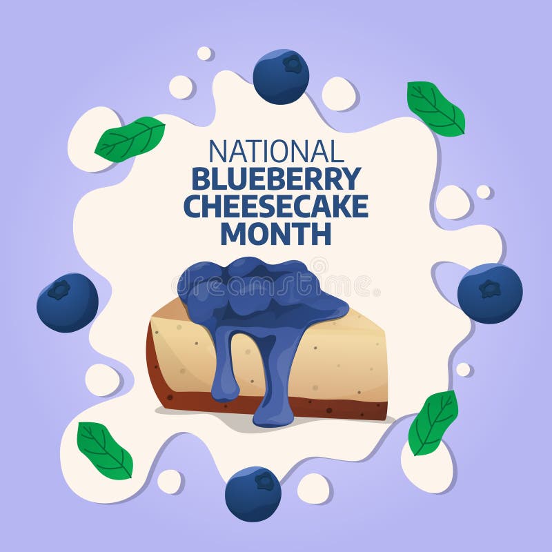 National Blueberry Month, Simple Square Banner or Poster with Fast Food ...