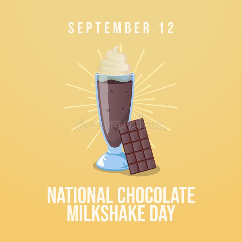 Vector Graphic of National Chocolate Milkshake Day Ideal for National ...