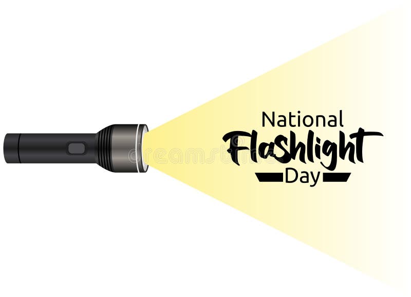 Vector Graphic of National Flashlight Day Stock Vector - Illustration ...