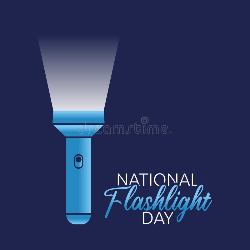 Vector Graphic of National Flashlight Day Stock Vector - Illustration ...