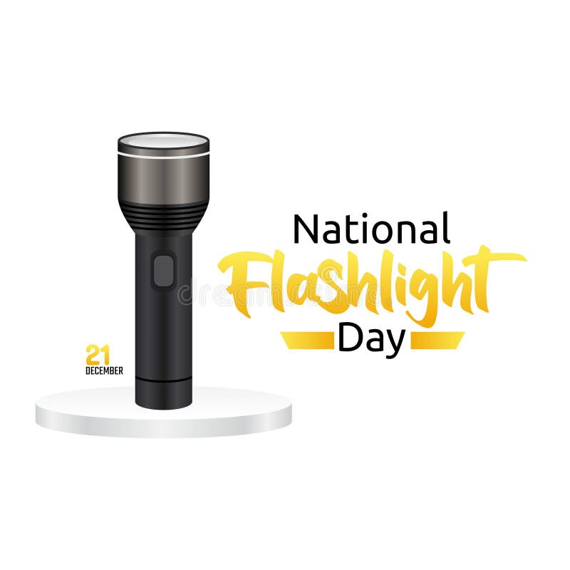 Vector Graphic of National Flashlight Day Stock Vector - Illustration ...