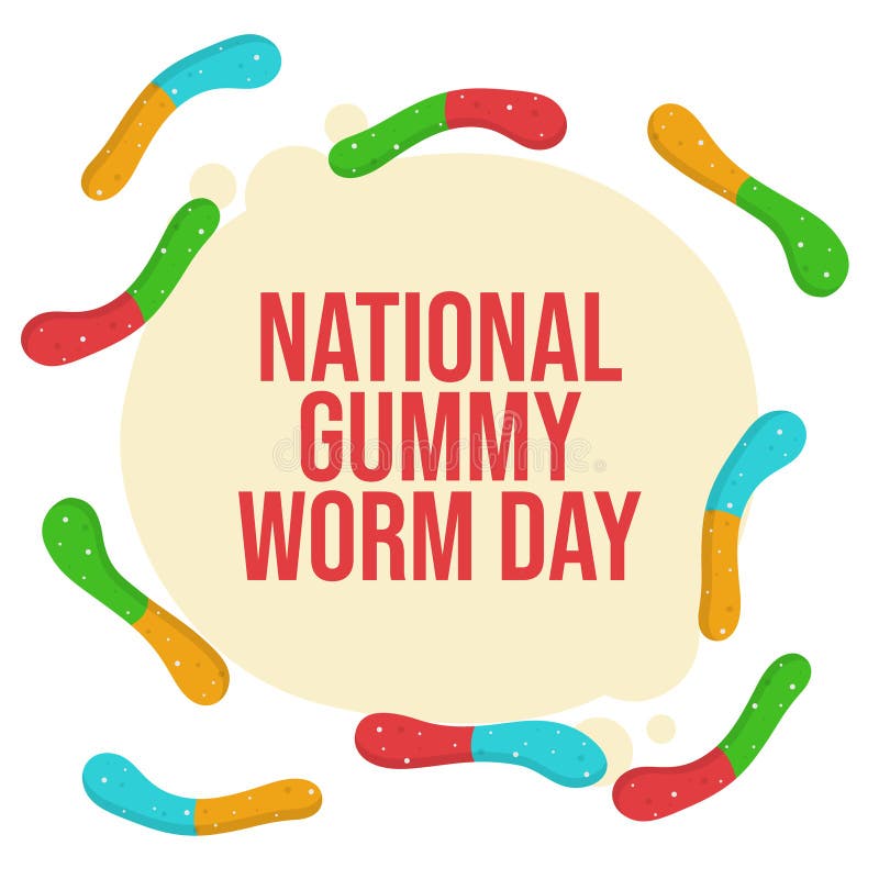 Vector Graphic of National Gummi Worm Day Ideal for National Gummi Worm ...