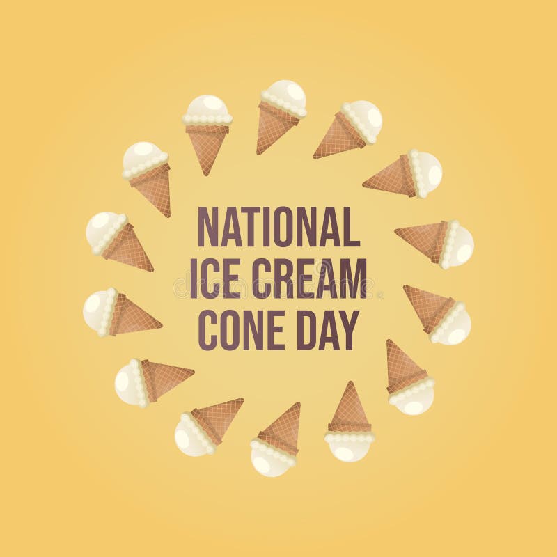 Vector Graphic of National Ice Cream Cone Day Ideal for National Ice ...