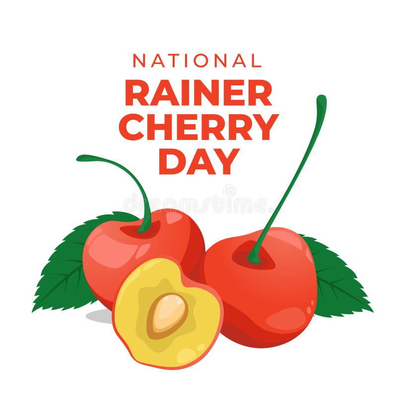 Vector Graphic of National Rainier Cherry Day Good for National Rainier ...