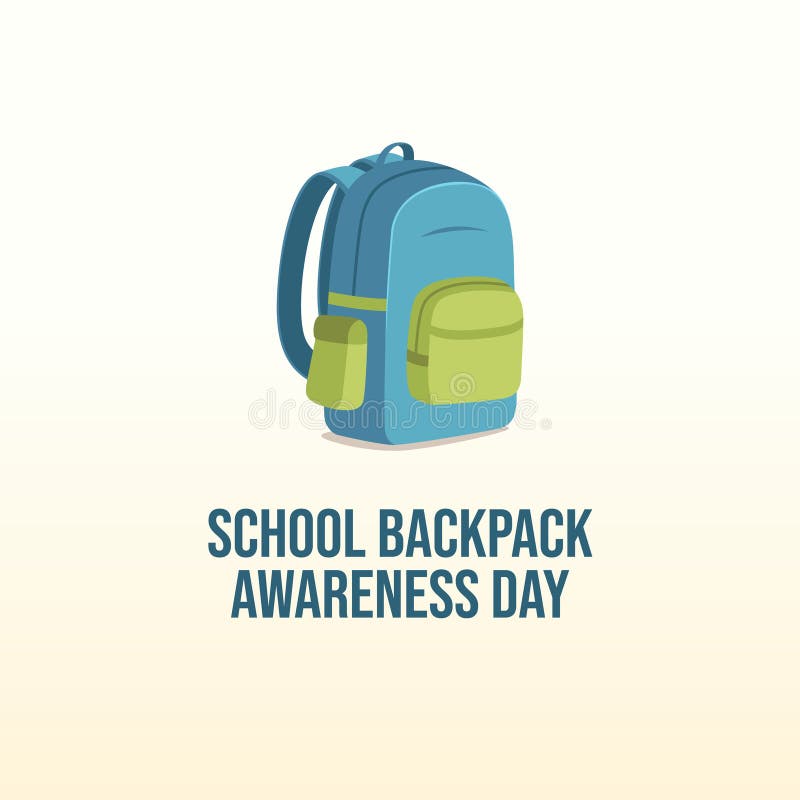 Vector Graphic of National School Backpack Awareness Day Ideal for ...