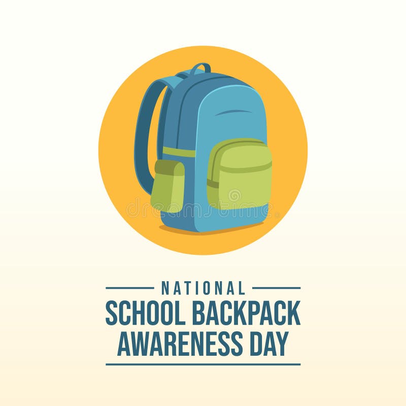 Vector Graphic of National School Backpack Awareness Day Ideal for ...