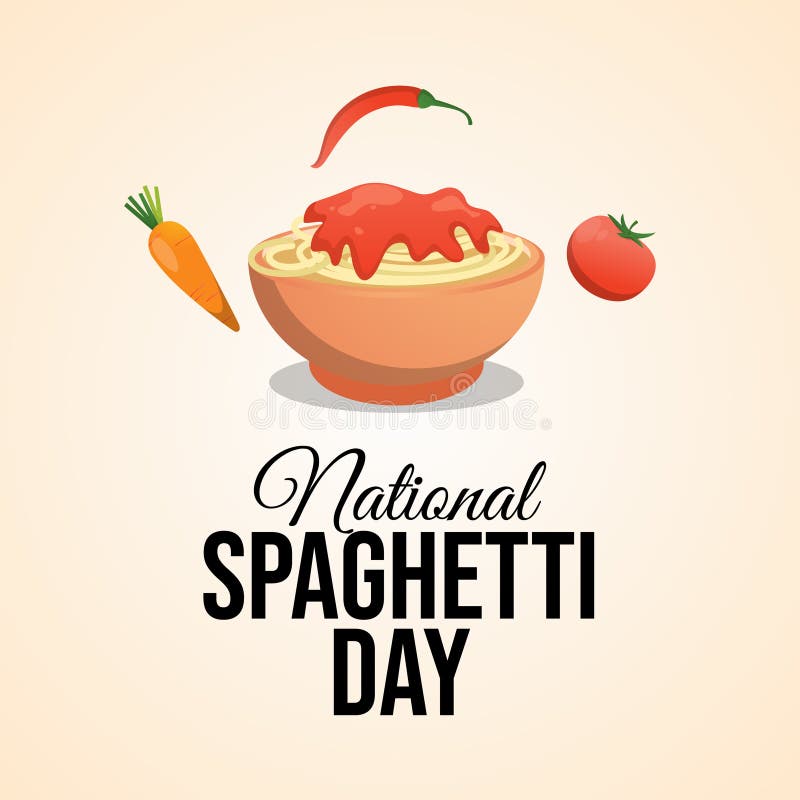 Vector Graphic of National Spaghetti Day Ideal for National Spaghetti ...
