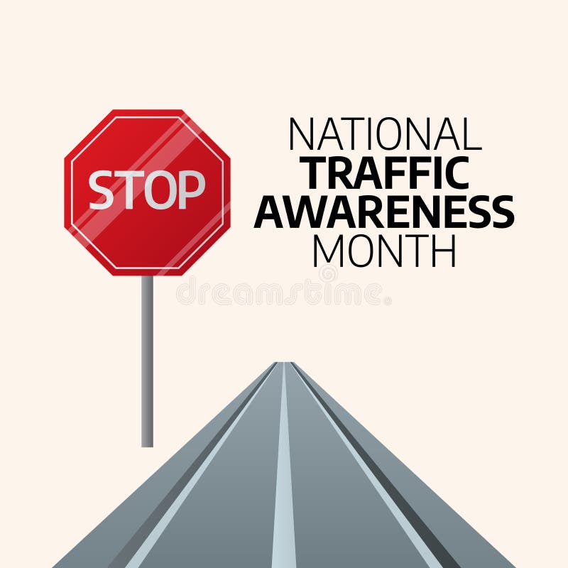 Vector Graphic of National Traffic Awareness Month Ideal for National ...