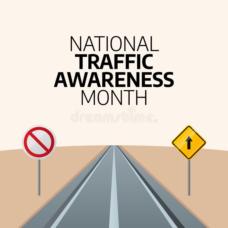Vector Graphic of National Traffic Awareness Month Ideal for National ...