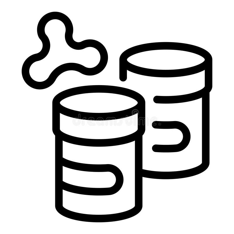 Vector Graphic of Paint Cans with Spilled Paint Stock Vector ...