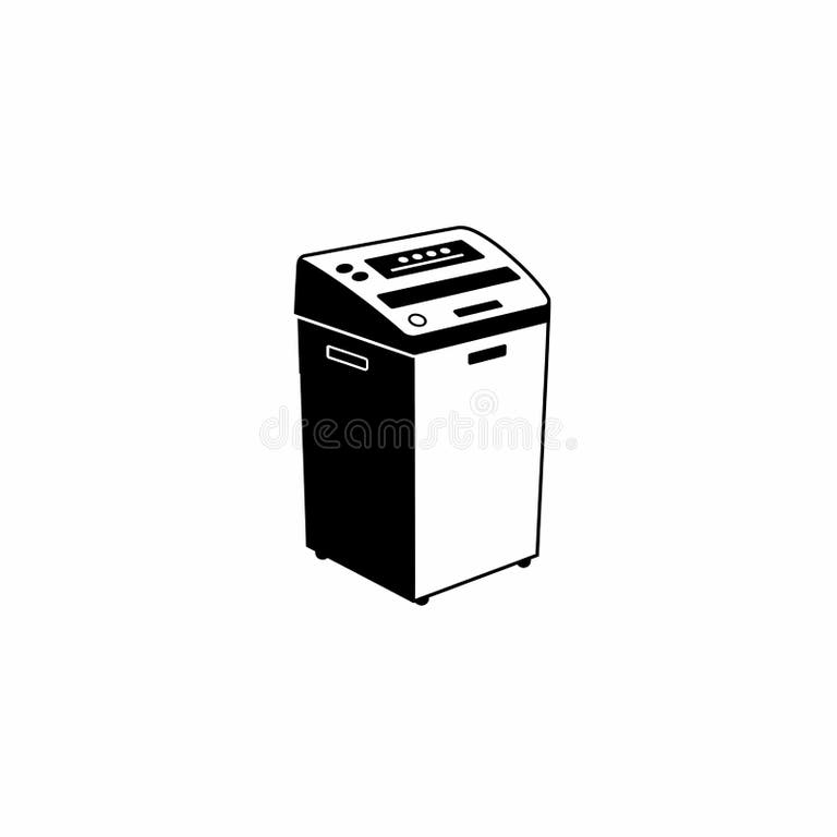 Vector Graphic of a Paper Shredder Silhouette Stock Illustration ...