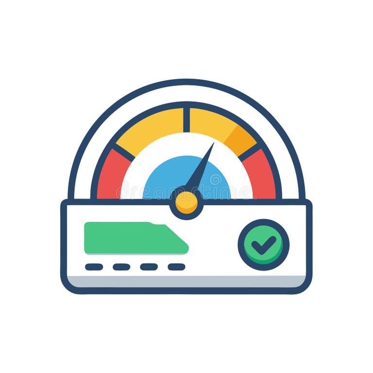 Vector Graphic Performance Meter Illustration Showing Progress Status ...