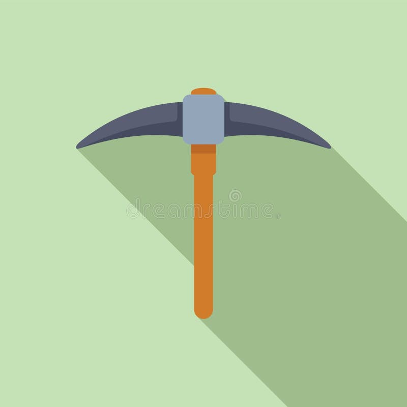 Flat Design Illustration of a Pickaxe Stock Illustration - Illustration ...