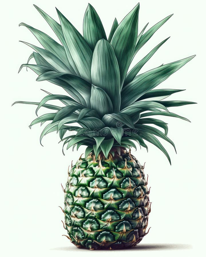 A Vector Graphic of a Pineapple on a White Background with a Few ...