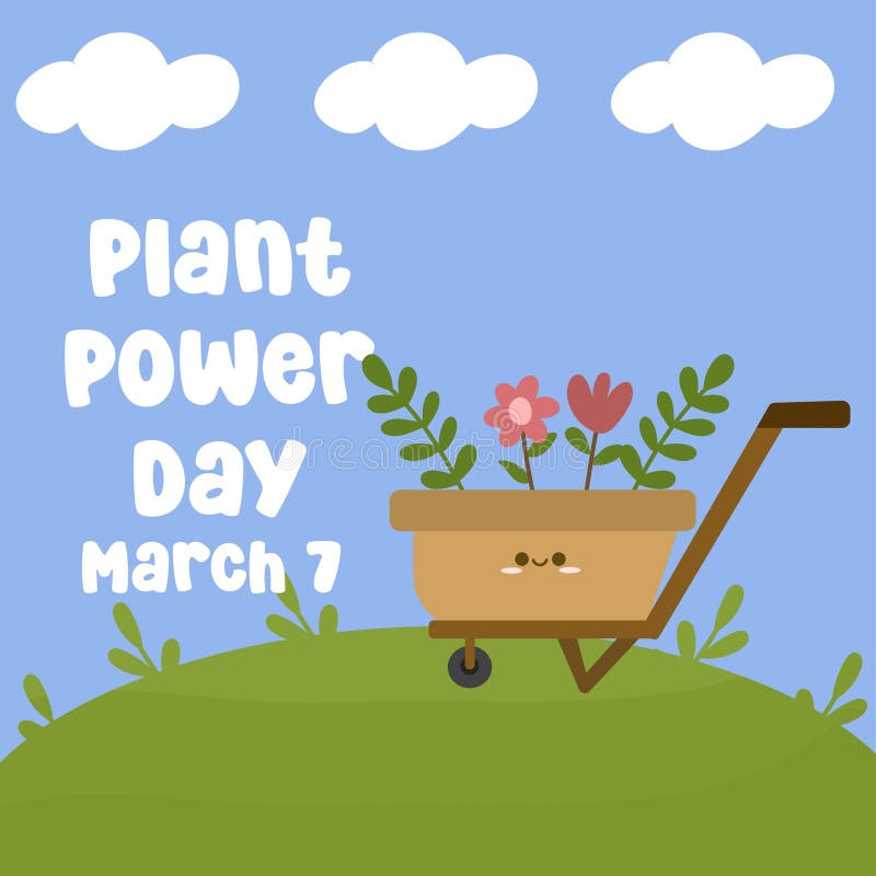 Vector Graphic of Plant Power Day Ideal for Plant Power Day Celebration ...