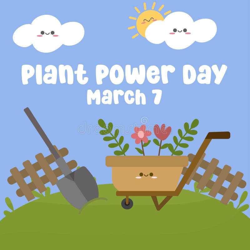 Vector Graphic of Plant Power Day Ideal for Plant Power Day Celebration ...