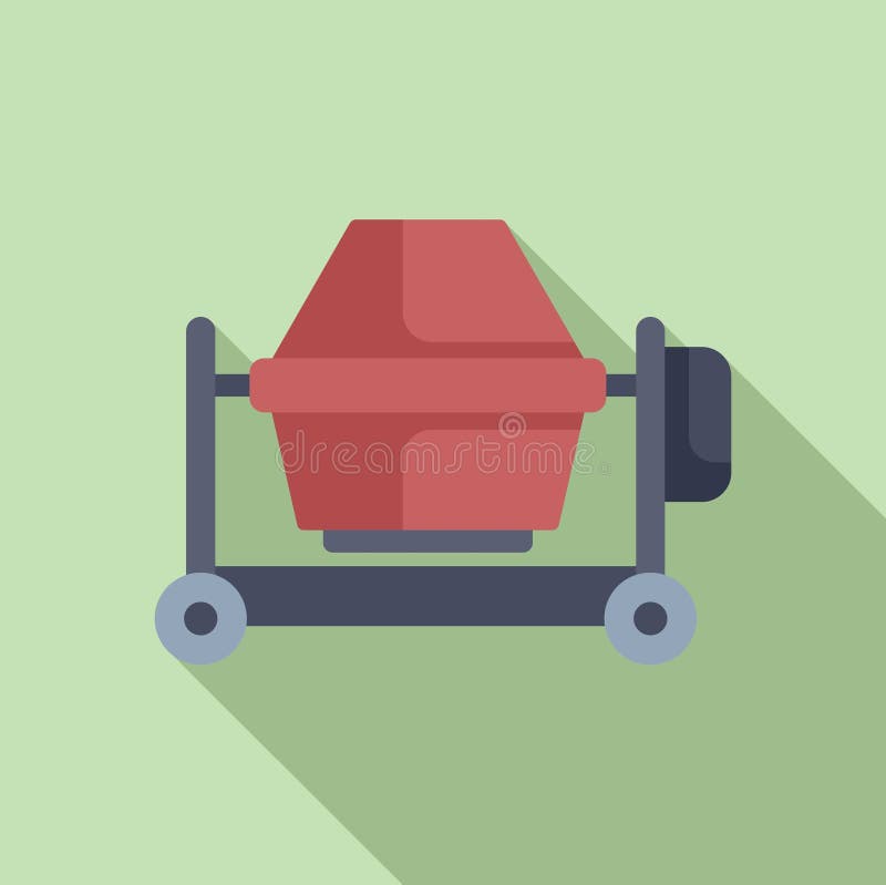 Flat Design Concrete Mixer Illustration Stock Vector - Illustration of ...