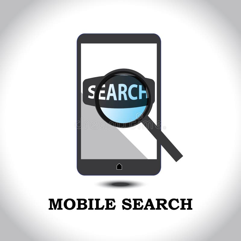 Vector Graphic of Search in Mobile Stock Vector - Illustration of index ...