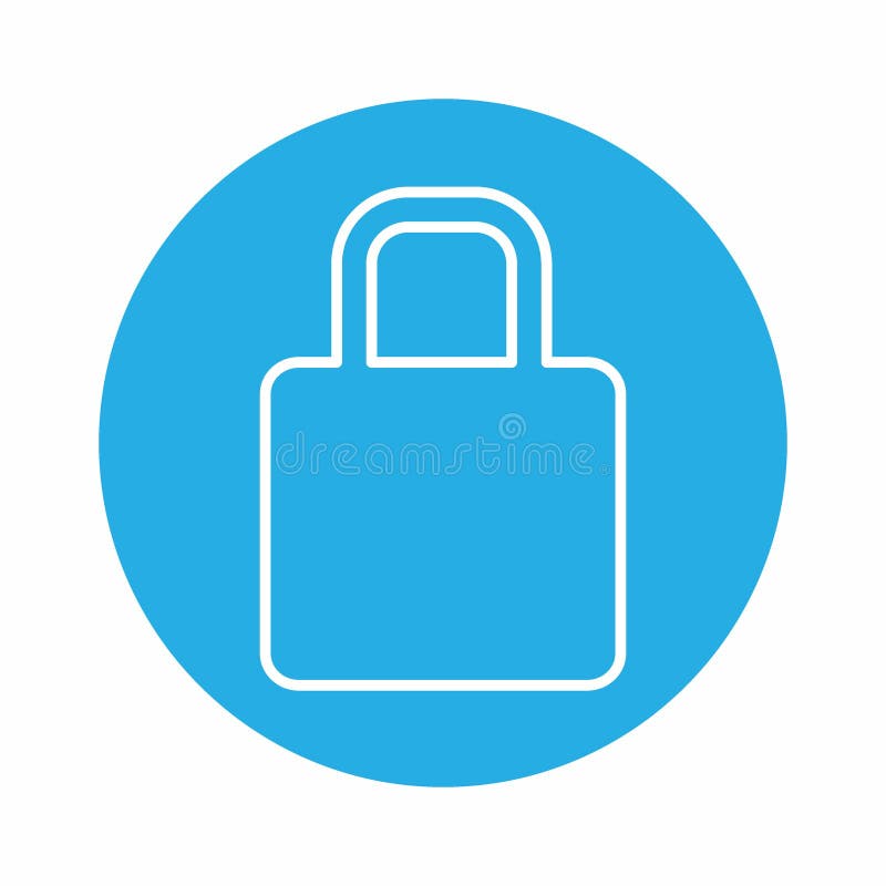 Vector Graphic of Secure - Blue Monochrome Style - Simple Illustration ...