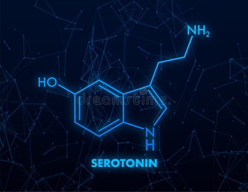 Vector Graphic. Serotonin Editable Stroke Outline Icon Isolated on ...