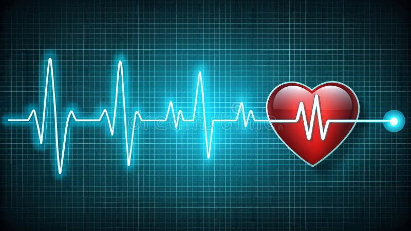 Visualizing Heart Rate a Vector Icon Depicting Heartbeat Pulse and ...