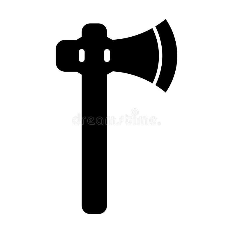 Double-Headed Axe Silhouette Vector Stock Vector - Illustration of ...