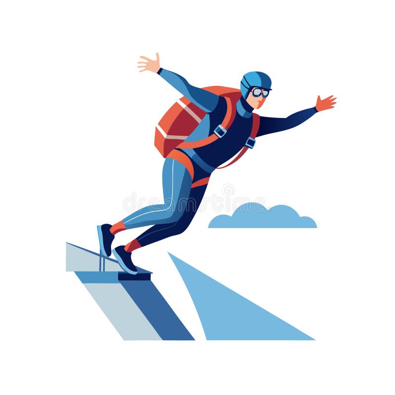 Cliff Jumping Vector Illustration Stock Illustrations – 731 Cliff ...