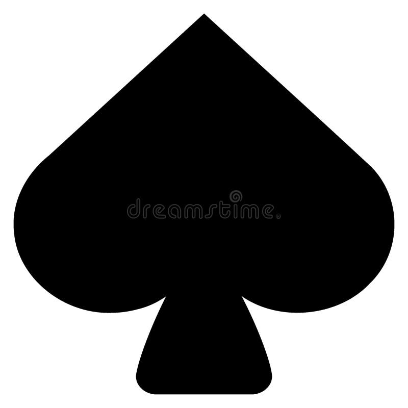Vector Graphic of a Simple Black Spades Playing Card Symbol. One Out a ...