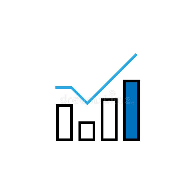 Vector Graphic of Simple Increase and Decrease Progress Graph Stock ...